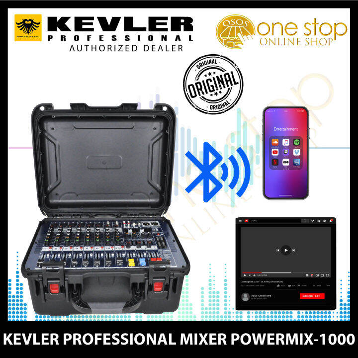 Kevler Professional Portable 10 Channel Mixer Audio Powered/Active ...
