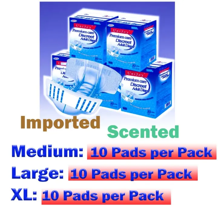 High Quality PREMIUM ADULT Disposable Diapers - UNIJOY (10 PADS per ...