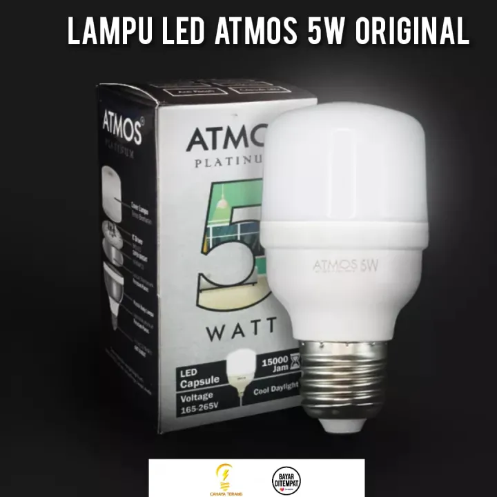 LAMPU LED BOHLAM ATMOS CAHAYA PUTIH 5 W ORIGINAL SNI IEC 62560 | Lazada ...