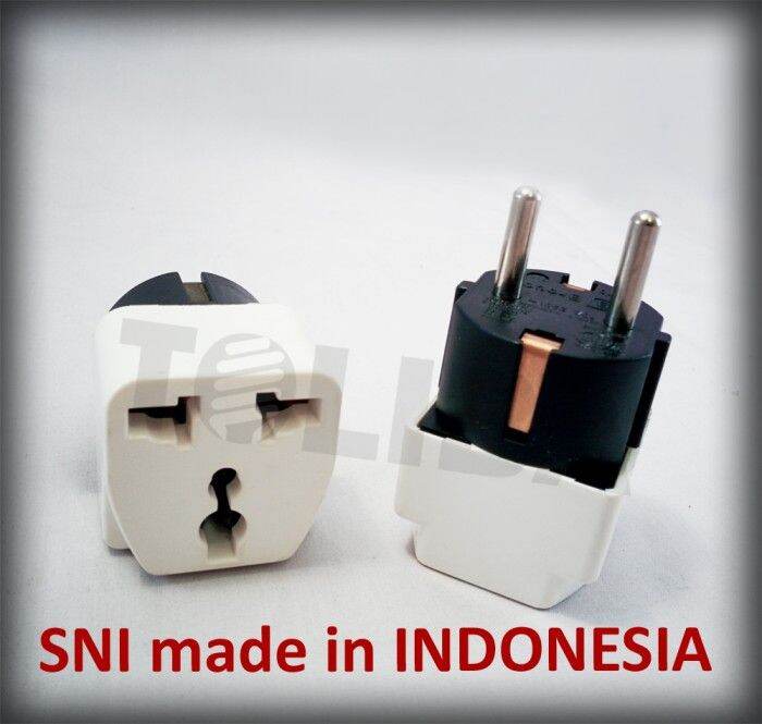 over steker universal broco / penyambung colokan kaki 3 ke bulat sni ...