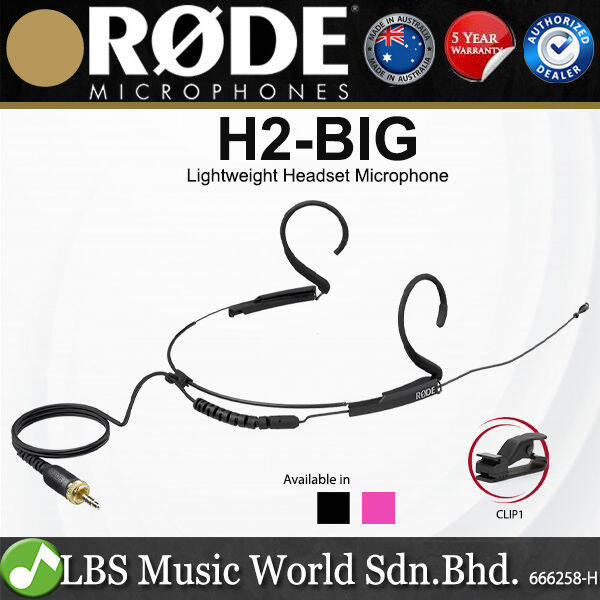 Rode HS2 Ergonomic Lightweight Headset Microphone for Wireless Systems ...