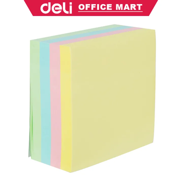 Deli Sticky Notes 100 Lembar Notepad Catatan Tempel 4 Warna 3 inci ...