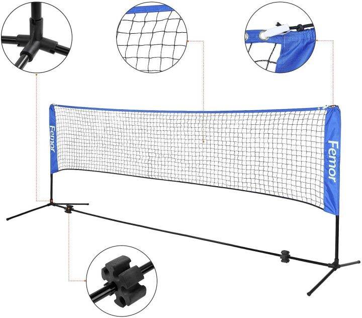 badminton net frame simple folding movable shuttlecock tennis indoor ...