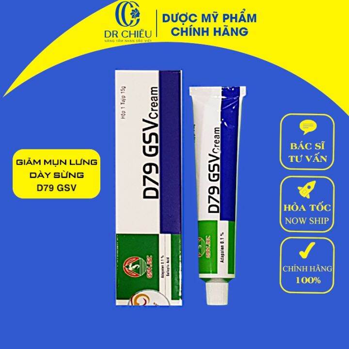 D79 GSV Cream Giảm Mụn Trứng Cá, Mụn Lưng, Dày Sừng Nang Lông 15g ...