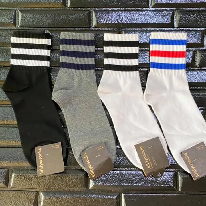 Korean Socks Varsity Lines Iconic Socks | Lazada PH