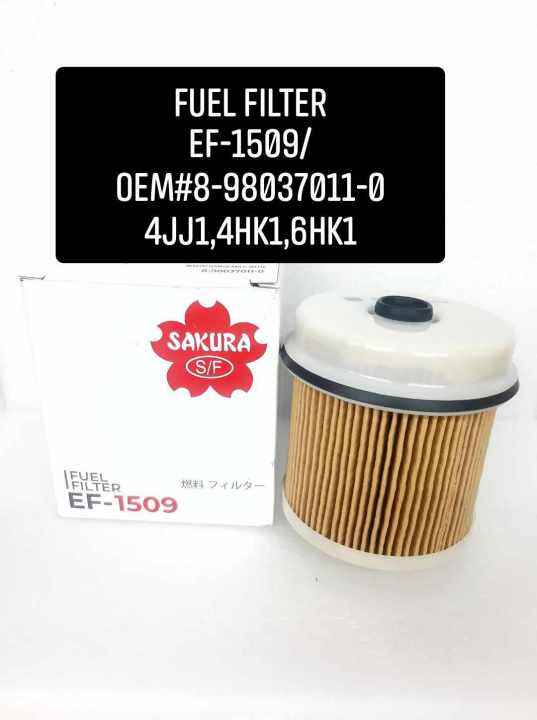 SAKURA FUEL FILTER EF-1509 (8-98037011-0) for 4JJ1, 4HK1, 6HK1 | Lazada PH