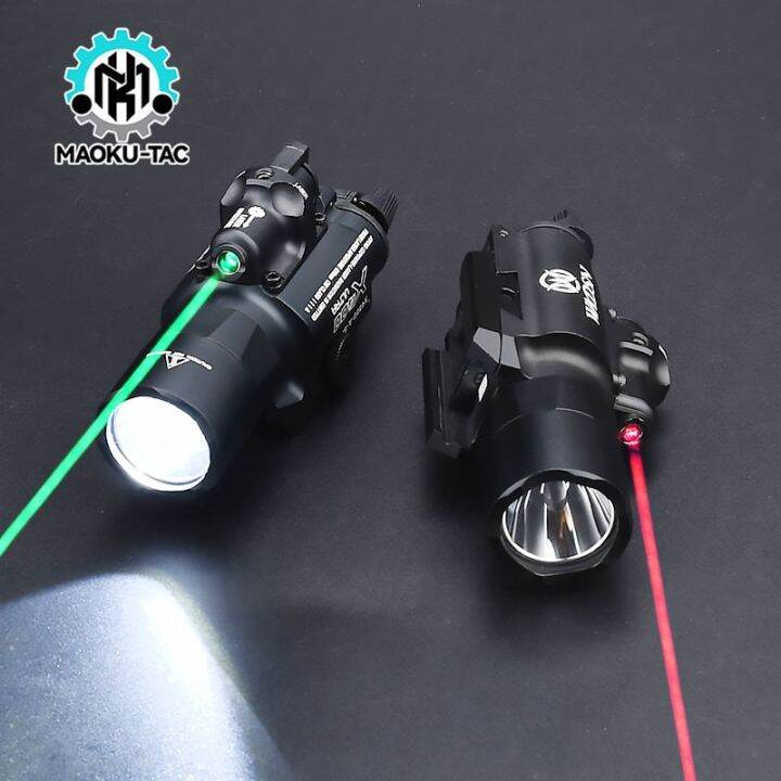 Tactical X400U X400 Red Green Laser Surefir White LED Scout Light Fit 20Mm Picatinny Rail Pistol ...