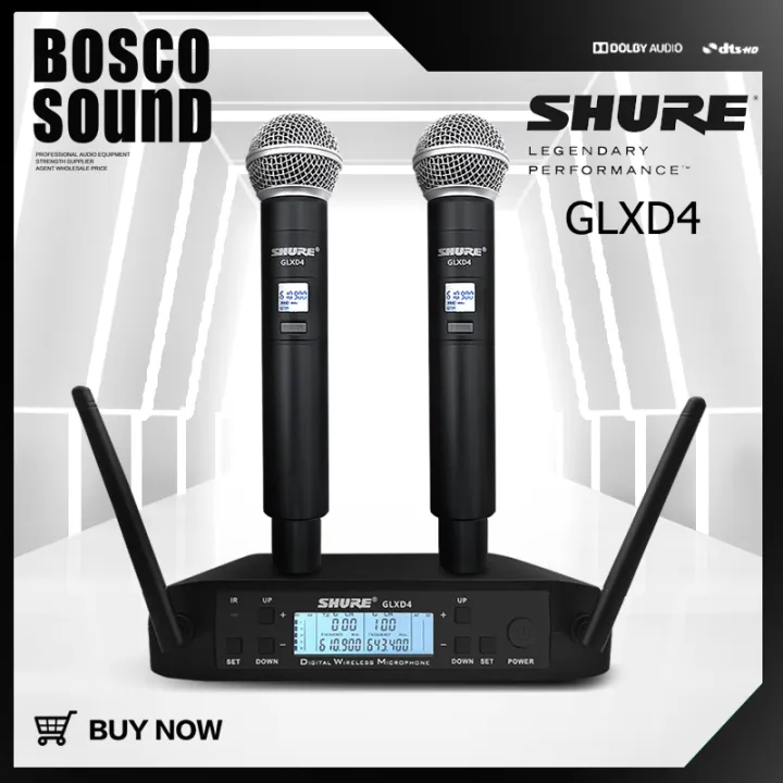 SHURE GLXD4 wireless microphone UHF dual floating mic SM58 The mic is strong and lightweight ...