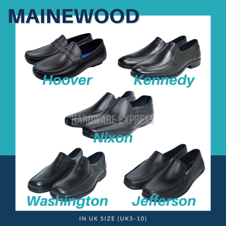 Mainewood Men's Black Formal School Shoes (Rubber/Goma) | Lazada PH