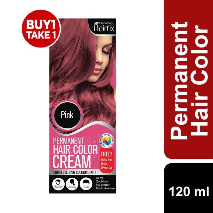 HAIRFIX Permanent Hair Color Cream Pink 120ml BUY 1 TAKE 1 | Lazada PH