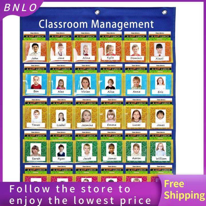 BNLO 30 Pocket Pocket Chart Attendance Visual Name Card DIY Nail ...