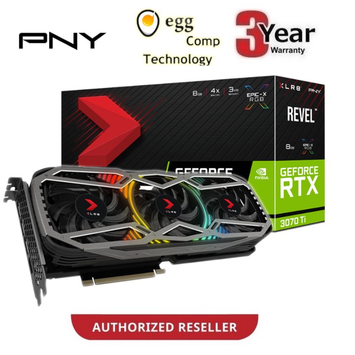 PNY RTX 3070 Ti 8GB XLR8 GAMING REVEL EPIC-X RGB TRIPLE FAN RTX3070Ti ...