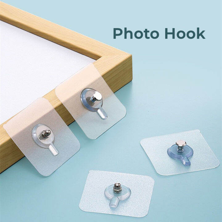 10/20 PCS Punching-free Photo Hook Adhesive Hooks for Hanging Wall ...
