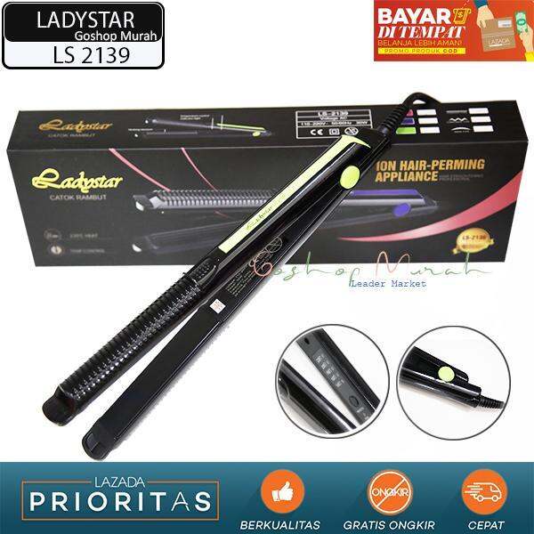 DIJAMIN ORIGINAL DAN BAGUS Ladystar LS-2139 Catok Pelurus Dan Curly 2 in 1 / Temperatur Control ...