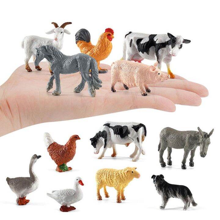 FLYING Creative Realistic Education Miniatures Farm Animal Model ...