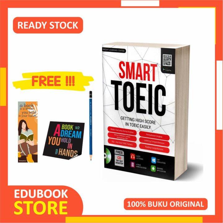 BUKU SMART TOEIC GETTING HIGH SCORE IN TOEIC EASILY - BRIGHT PUBLISHER - (BONUS BOOKMARK, STIKER ...