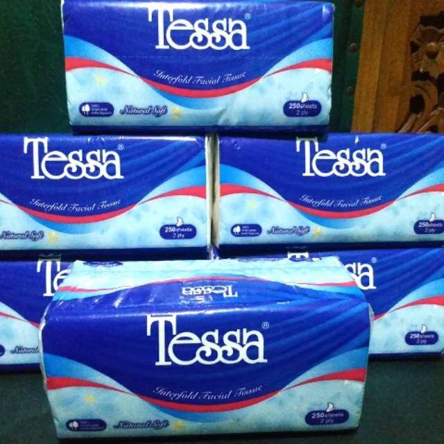 Paket 6 Pcs Tisu Tessa Facial 250 sheets Tissue Tisue Tessa | Lazada ...