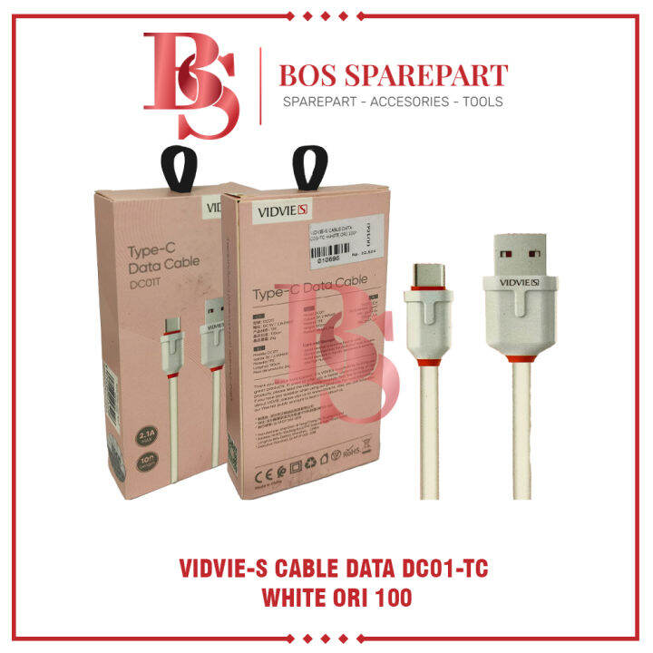VIDVIE-S CABLE DATA DC01-TC ( TYPE - C ) WHITE ORI 100 | Lazada Indonesia