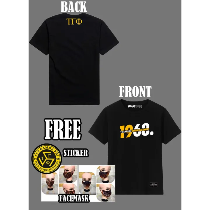 Tau Gamma Phi triskelion frat shirt Strong with free Sticker & Facemask ...