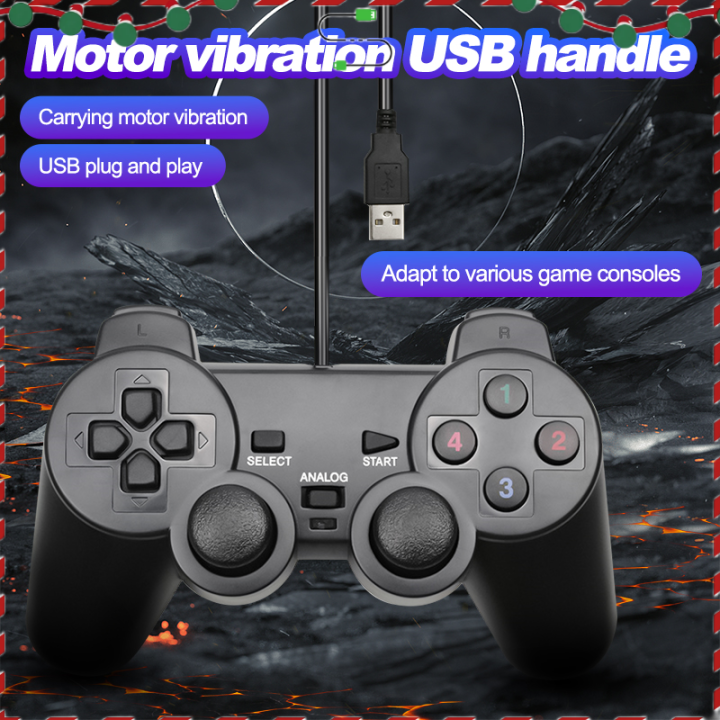 PC vibration handle Wired USB 2.0 Gaming controller Gamepad Joypad ...