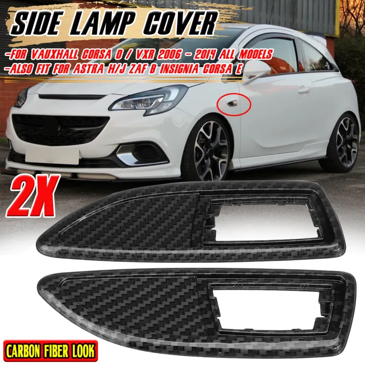Carbon Fiber Car Side Lamp Cover For Vauxhall Corsa D / VXR 2006 - 2014 ...
