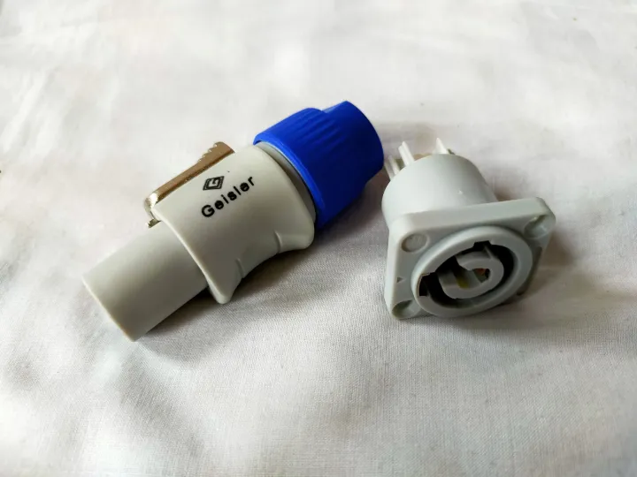 1 set Geisler PowerCON GAC3FCB+GAC3MPB-1 Chassis Plug Panel Connector ...