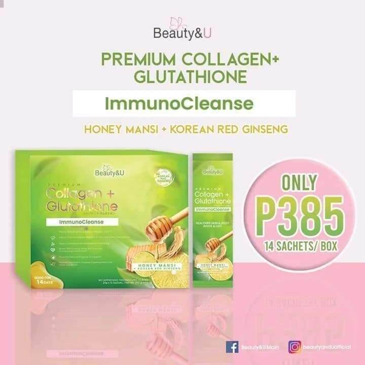 PREMIUM COLLAGEN + GLUTATHIONE immuno cleanse honeymansi plus Korean ...