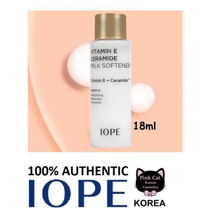 Korean Cosmetics IOPE Vitamin E Ceramide Milk Softener 18ml (2025) | Lazada PH