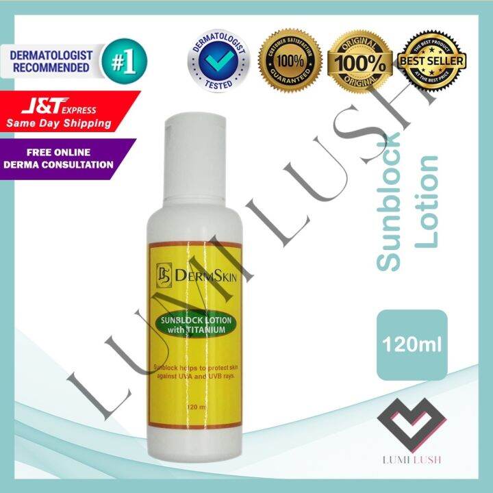 Hot Derm Skin Sunblock Lotion with Titanium SPF30 120ml | Lazada PH