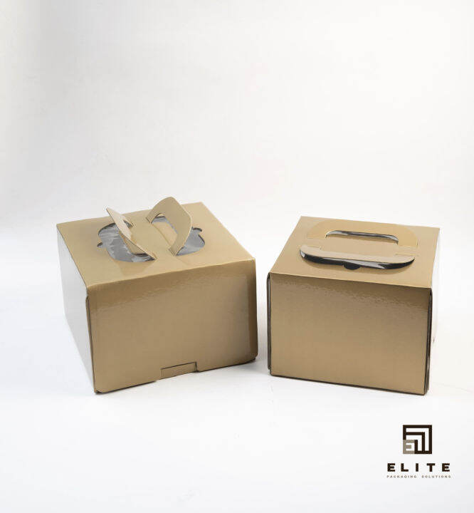 Elite Packaging Cake Box With Handle Packed by 5 pcs | Lazada PH