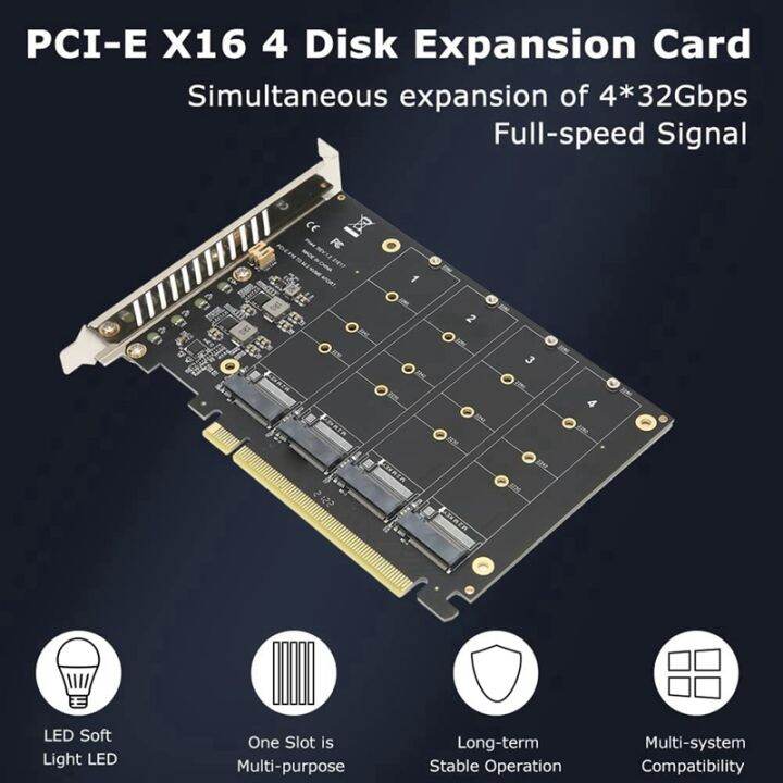 3X PH44 NVME 4-Disk Array Card PCIE Signal Split Array Card | Lazada.co.th