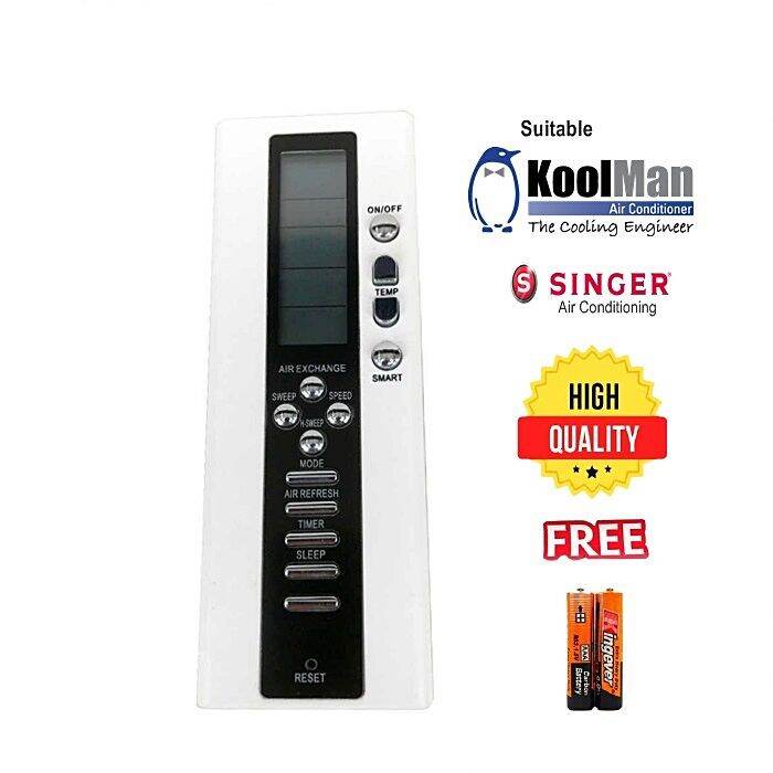 Koolman / SINGER Air Conditioner Remote Control Replacement KK-28E ...