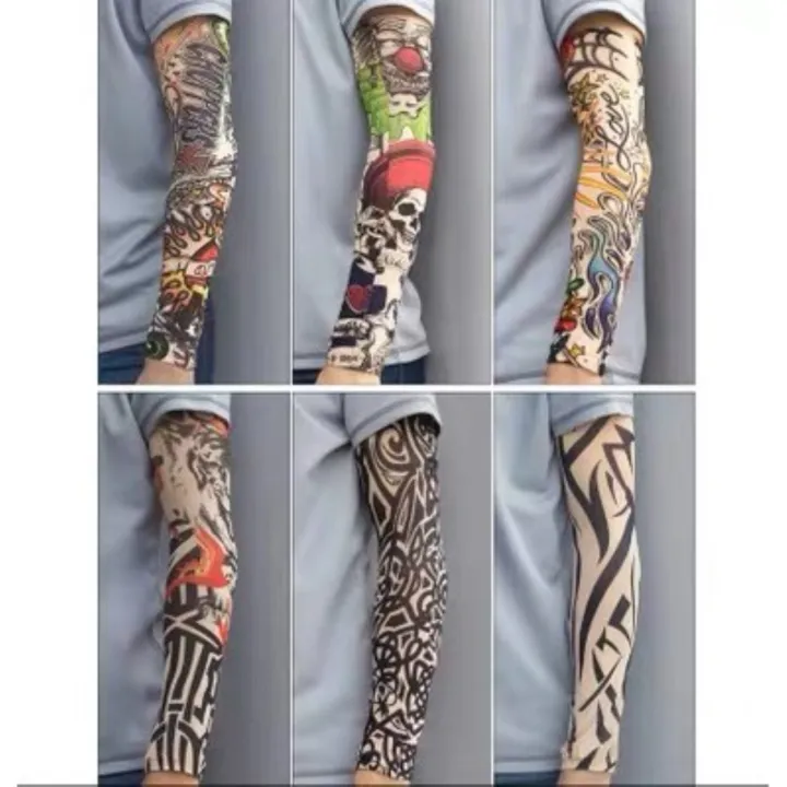 Cool Tattoo sleeve Sunscreen armband unisex | Lazada PH