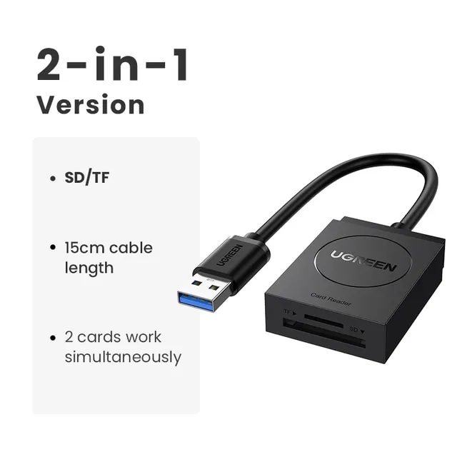 UGREEN Pembaca Kartu USB 3.0 Ke SD Mikro SD, Pembaca Kartu TF CF MS ... UGREEN Pembaca Kartu USB 3.0 Ke SD Mikro SD, Pembaca Kartu TF CF MS ...