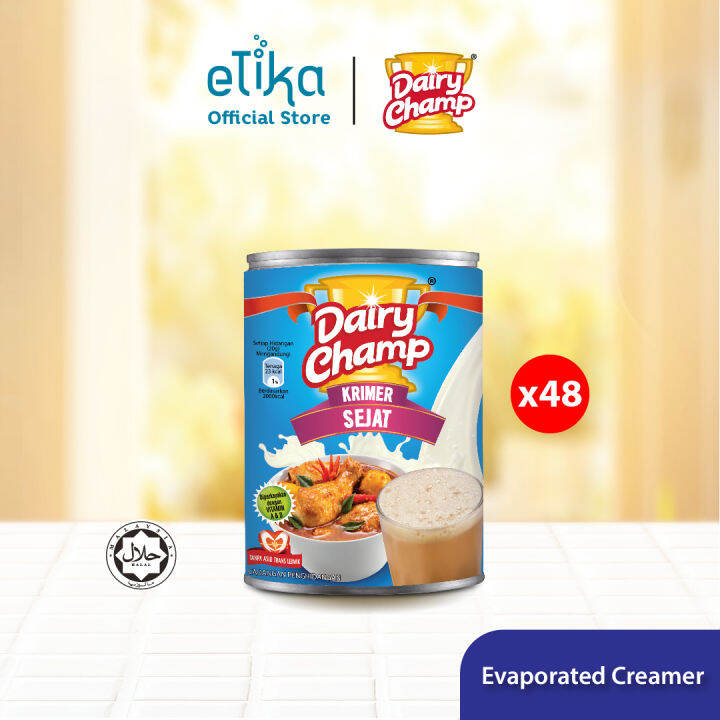 Dairy Champ Evaporated Creamer 390g x 48 cans (Carton) | Lazada