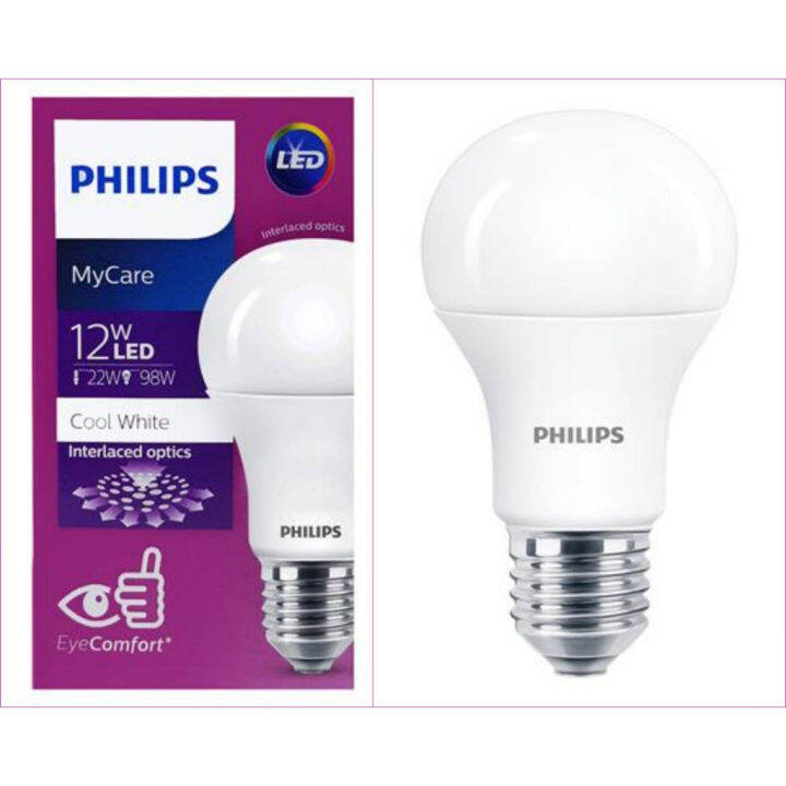 หลอดไฟ PHILIPS LED BULB 12W COOLWHITE E27 สินค้ามือ 1 พร้อมส่ง ของแท้ ...
