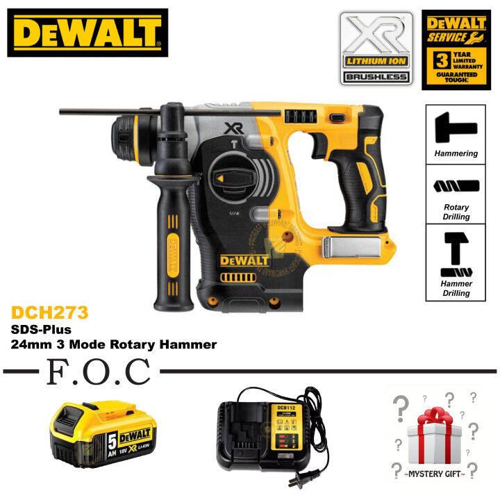 Dewalt DCH273P2-GB 18/20V Brushless Cordless SDS-Plus 3 Mode Rotary ...