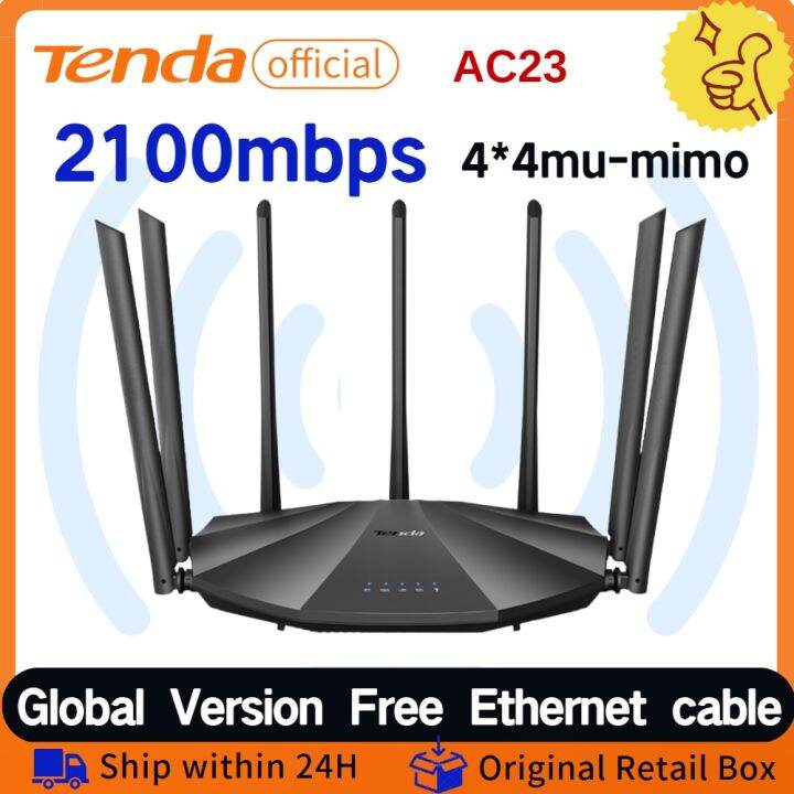 【CW】Tenda AC2100 Wifi Router 2100mbps Gigabit Dual Band Wifi Repeater Router Works with Alexa PK ...
