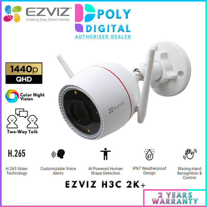 EZVIZ H3c 2K⁺ 4MP Color Night Vision Wireless Outdoor IP67 Weatherproof ...