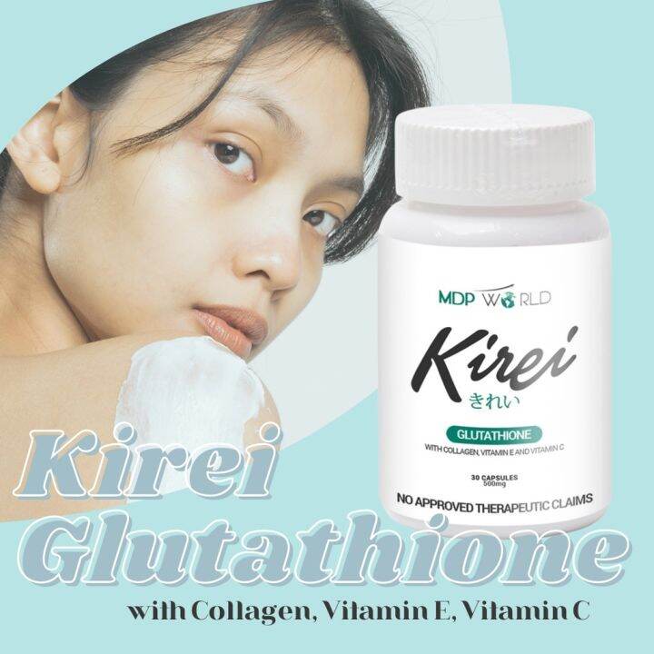Original Kirei Glutathione with Collagen Vitamin E Vitamin C Gluta (30 capsules 500mg) | Lazada PH