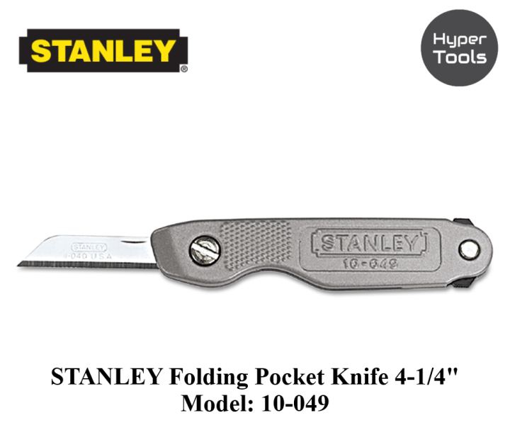 STANLEY Folding Pocket Cutter 4-1/4" (Model: 10-049) / Replacement Blade for Folding Cutter (1pc ...