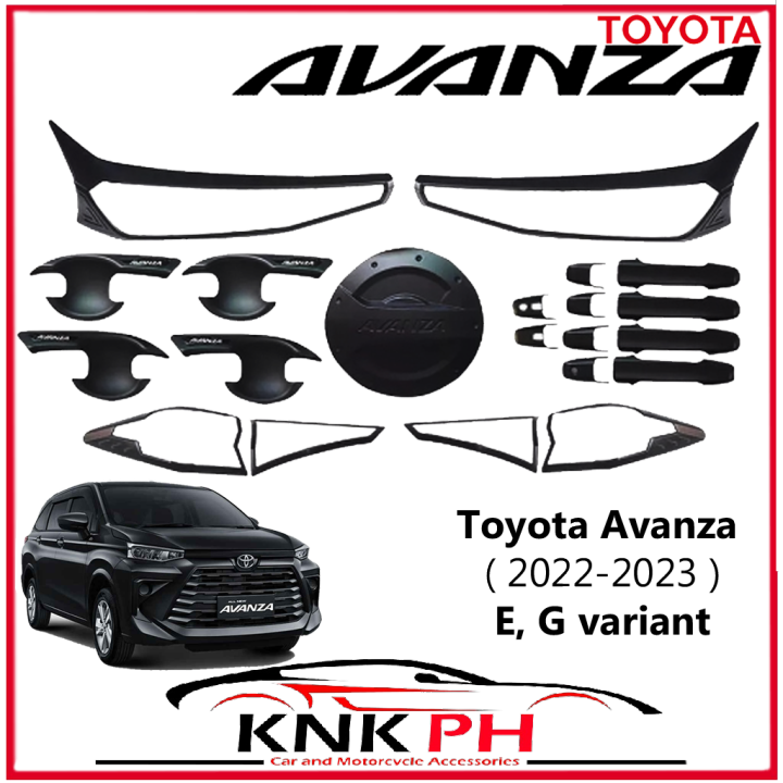 Toyota Avanza 2022-2023 Garnish Combo set cover Matte Black for E, G variant | Lazada PH