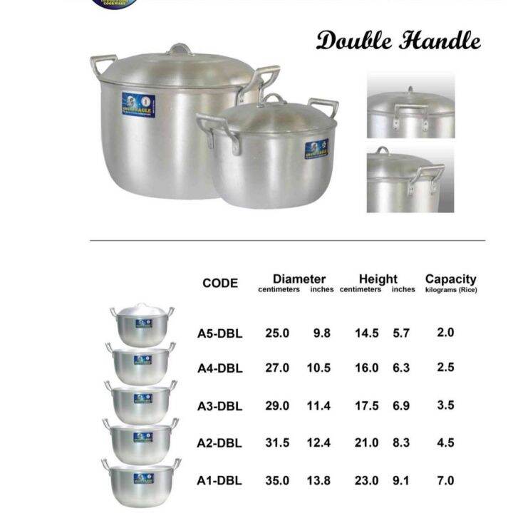 Big Aluminum Caldero | Cooking Pot | Double Handle (Kaldero) | 3.5kg ...