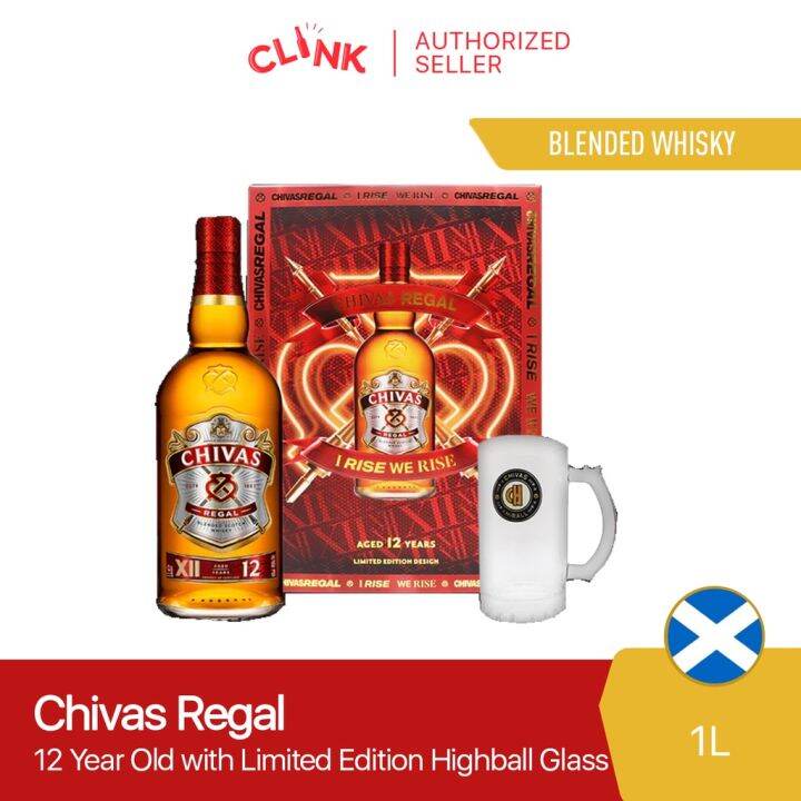 Chivas Regal 12 Year Old 1L with Limited Edition Highball Glass | Lazada PH