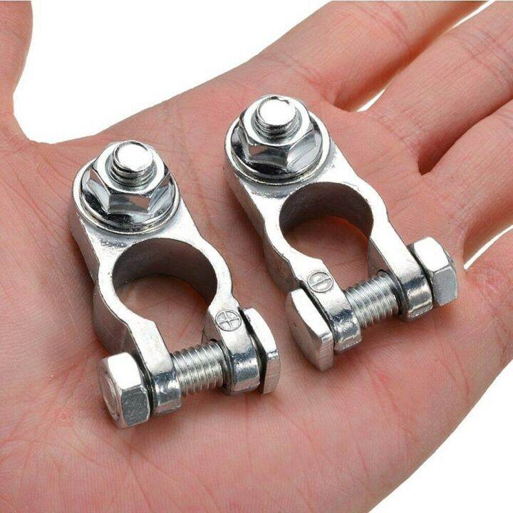 1Pair Of Car Battery Terminals Heavy Duty Stud Type Cable Positive ...