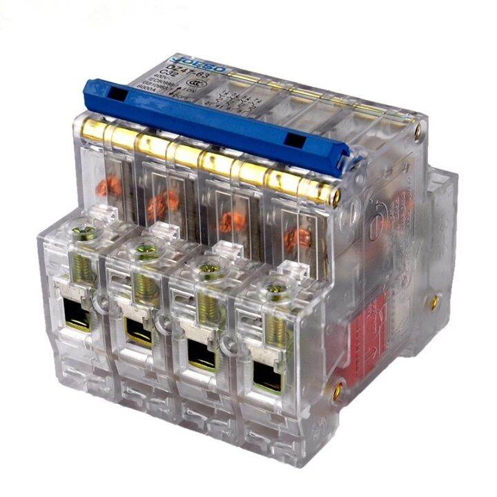 DZ47 63/4P C63 230V 400V 50HZ/60HZ small Transparent Circuit breaker AC MCB safety breaker C ...