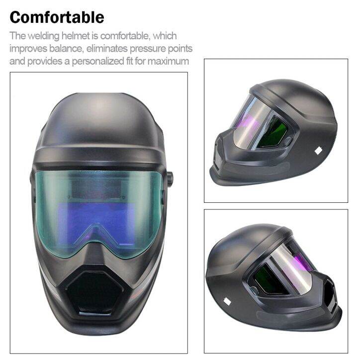 Welding Helmet With Side Windows Flexible 360 Large Viewing Screen ...