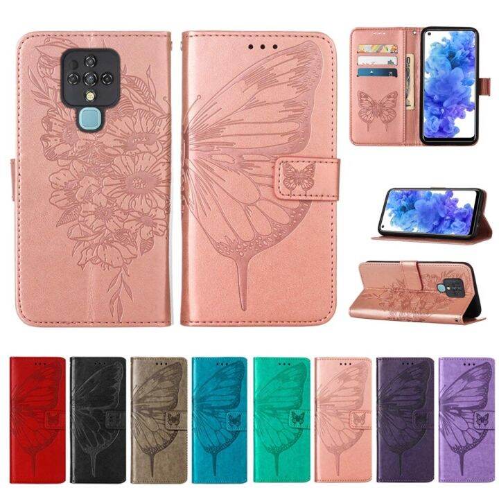 เคสโทรศัพท์ฝาพับหนังลายนูนน่ารักสำหรับกล้อง Tecno 19 18i 17 16 Pro 12 ...