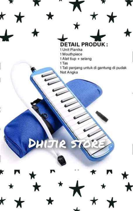 Pianika Tiup Warna Biru PLus Tas Keyboard Portabel Intrumen Musik ...