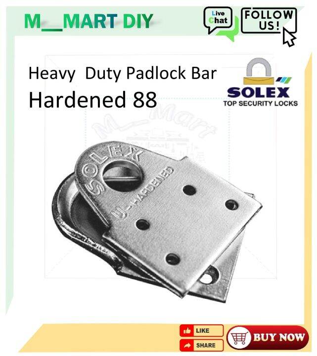 Solex Heavy Duty Padlock Bars Hardened 88 Gate Door Accessories Bracket ...